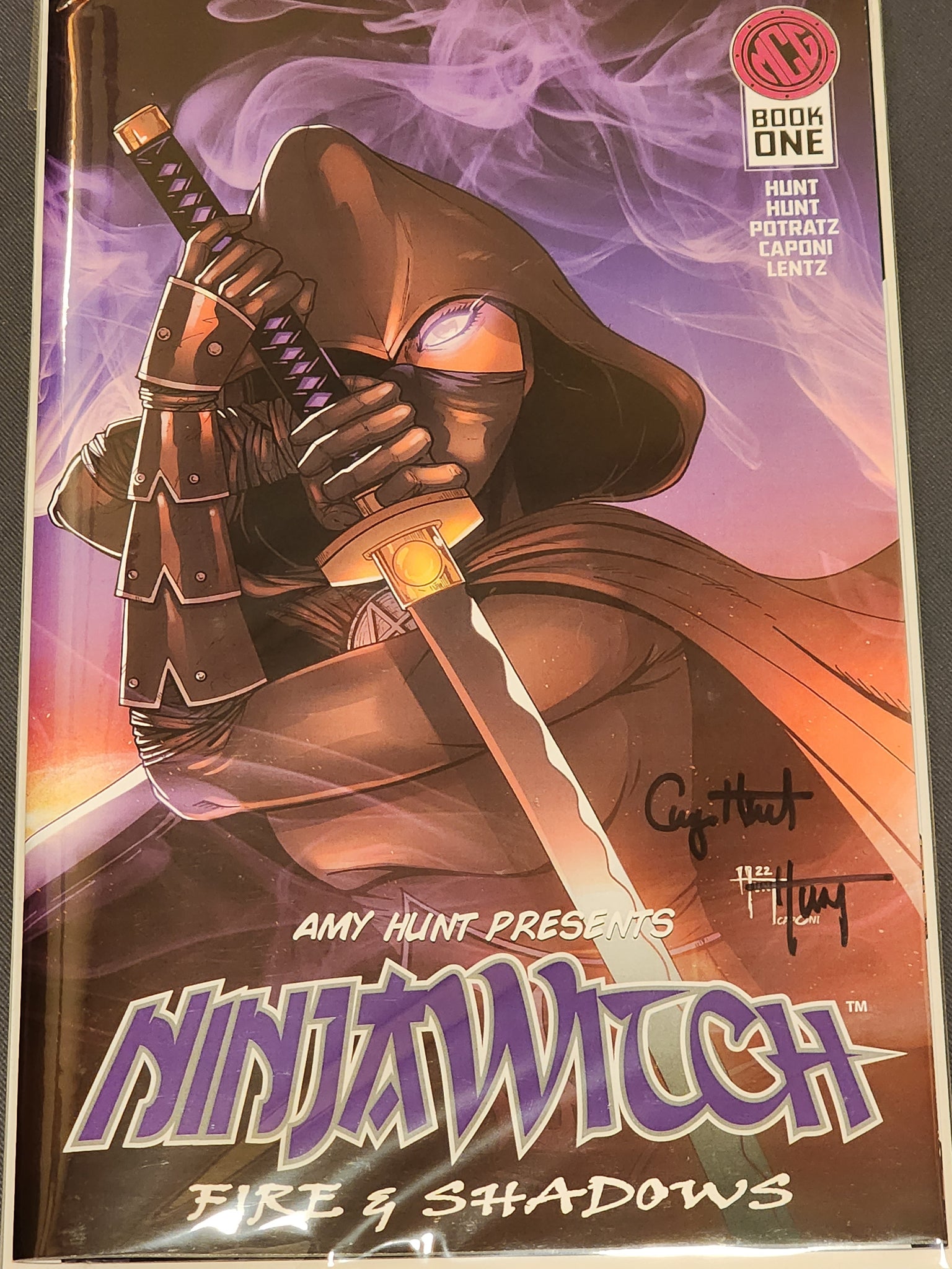 NINJA WITCH #1 SIGNED UNTIMATE WARRIOR KICKSTARTER VARIANTS JUSTIN HUN ...