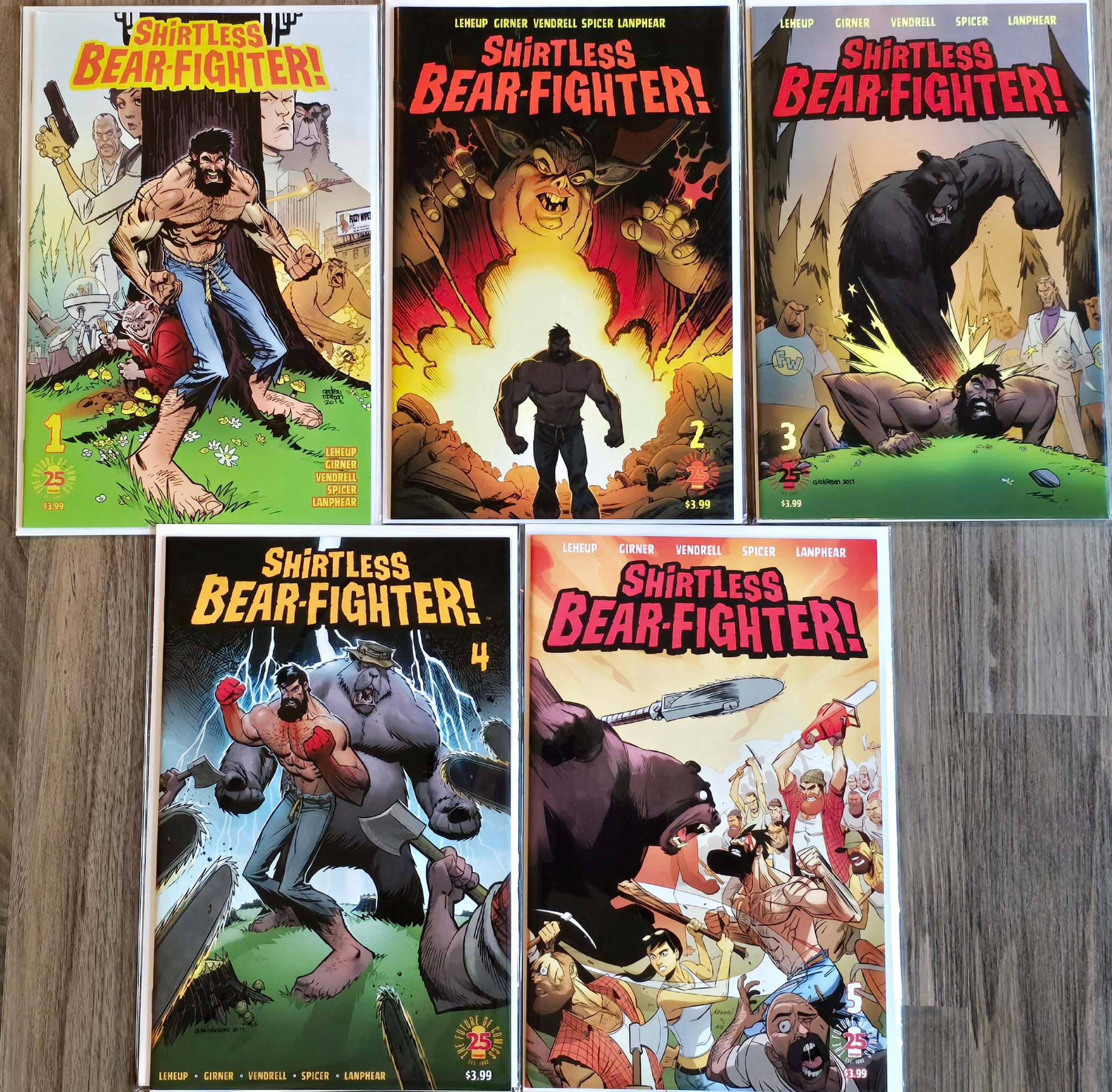SHIRTLESS BEAR FIGHTER #1-5 COMPLETE SET – Comic Connection
