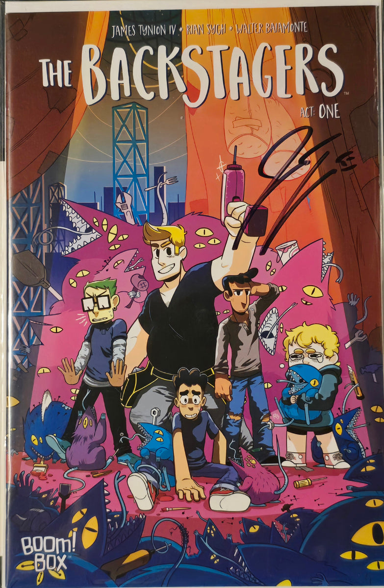 THE BACKSTAGERS #1 WRITTEN & SIGNED BY JAMES TYNION 1V 2017 SDCC W/ CO ...