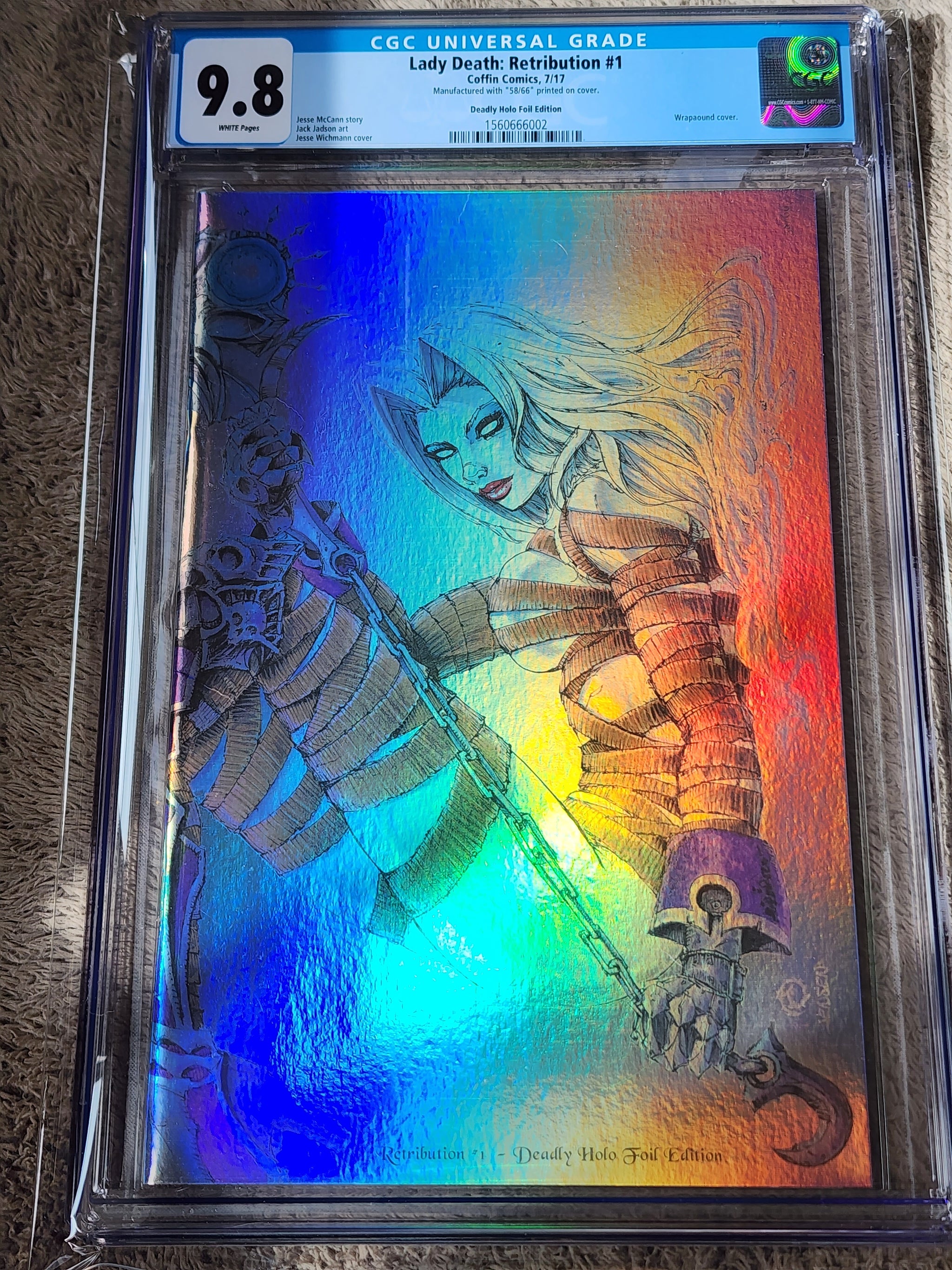 LADY DEATH: RETRIBUTION #1 DEADLY HOLOFOIL EDITION JESSE WICHMANN CGC – Comic Connection